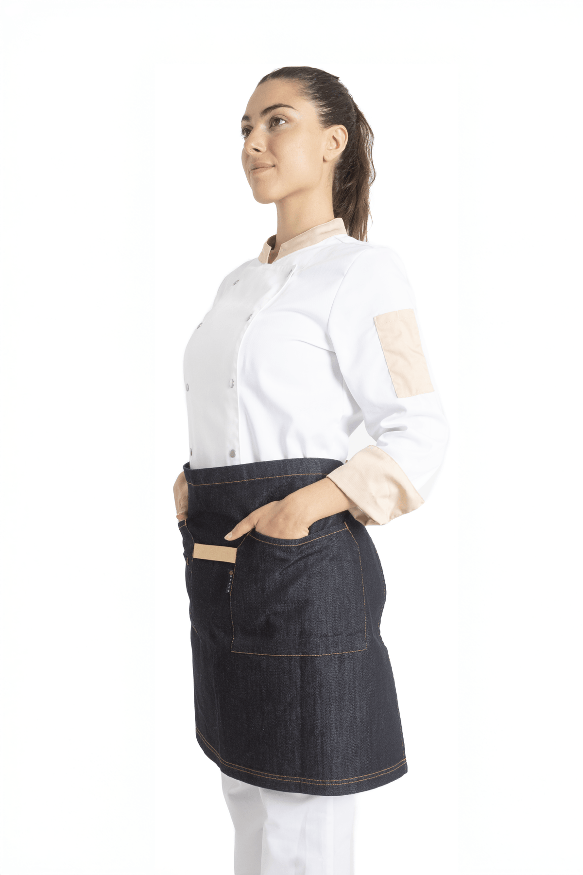 UNIFORME PARA MESERO - MEDIO MANDIL DE CINTURA OVIEDO UNITALLA